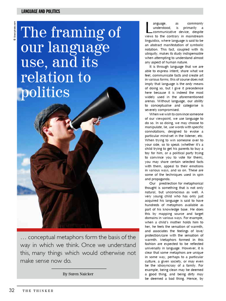 The Framing of Our Language Use and Its | PDF | Metaphor | African ...