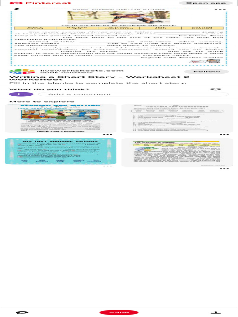 Complete The Story Worksheet For 1st - 2nd Grade | PDF