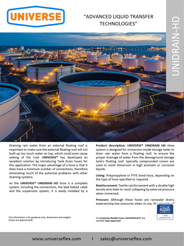 UNIDRAIN HD PRODUCT SPECIFICATON-roof Drain Hose | PDF | Hose | Inductor