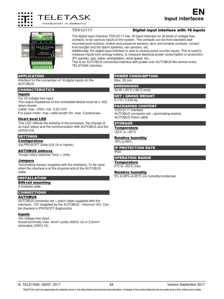 tds12117_en | PDF | Security Alarm | Electrical Engineering