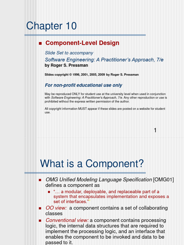 21-Component level design-27-02-2024 | PDF | Component Object Model | Component Based Software ...