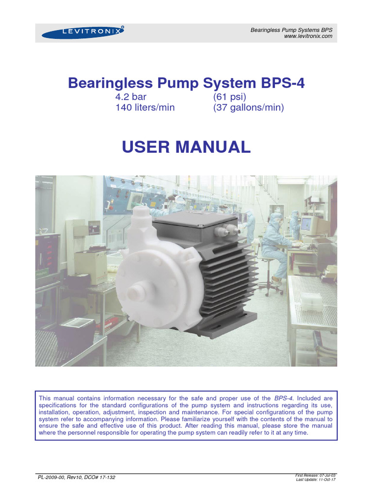 Manual BPS-4 English | PDF | Pump | Bearing (Mechanical)