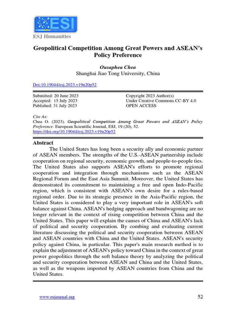 1225 Geopolitical - Competition - Among - Great - Pow | PDF | China ...