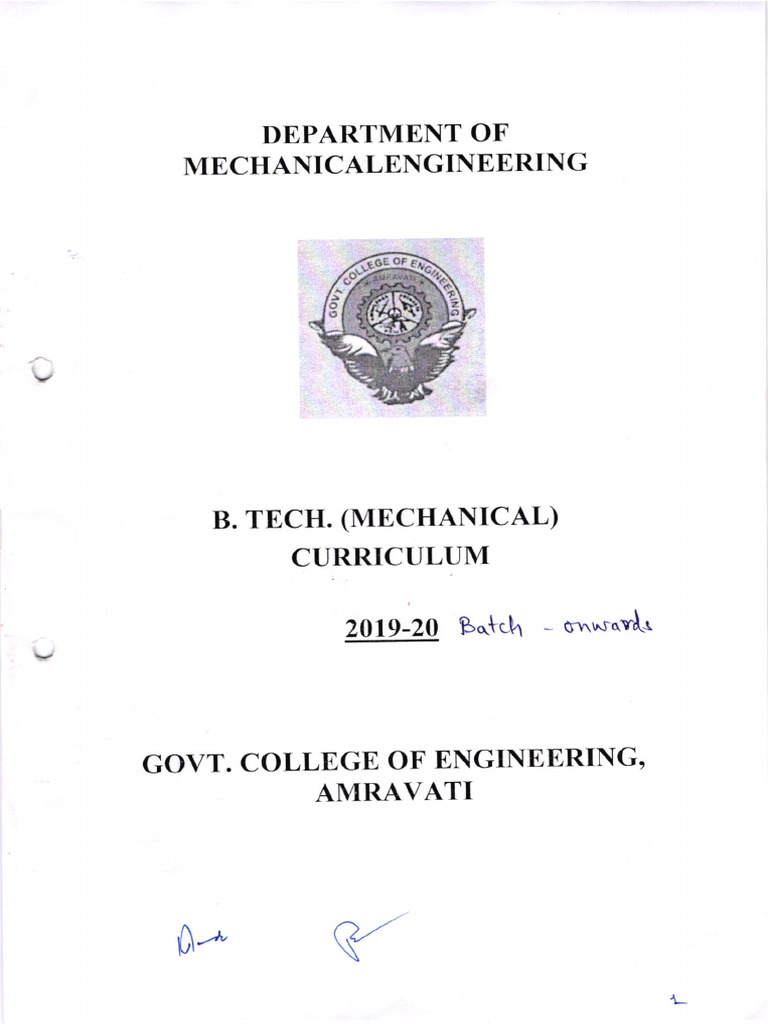 B Tech Third Year Mechanical Engg 2021 221 | PDF | Engineering | Science