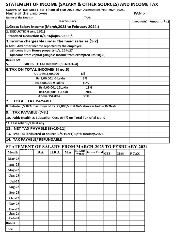 It Sheet For DPSC2023-24 | PDF