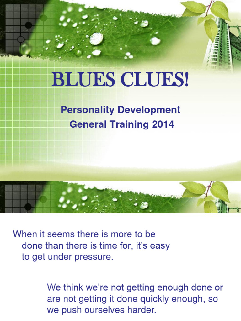 Blues Clues | PDF | Psychology | Behavioural Sciences