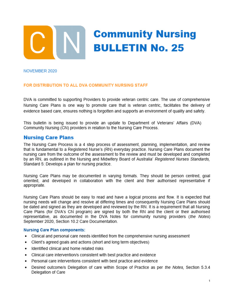 bulletin-25-nursing-care-plans | PDF | Nursing | Health Sciences