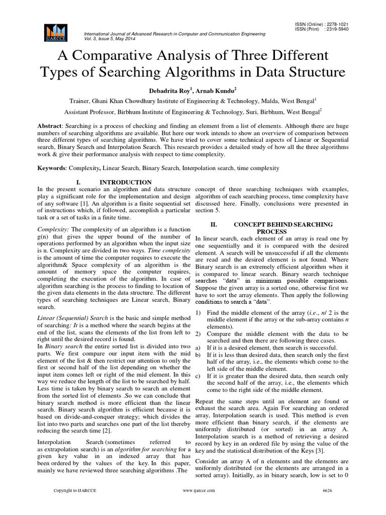 A Comparative Analysis of Three Differen | PDF | Time Complexity ...