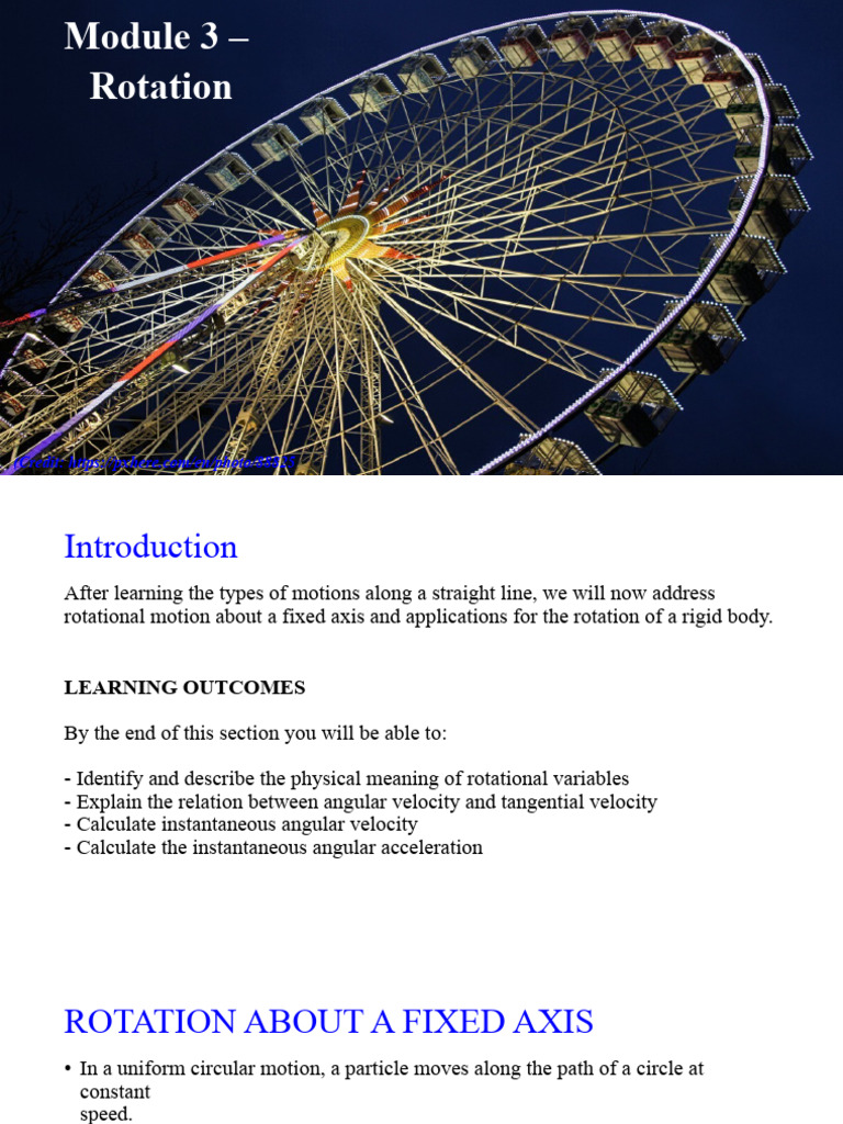 Rotational Motion and Dynamics | PDF | Rotation Around A Fixed Axis | Acceleration