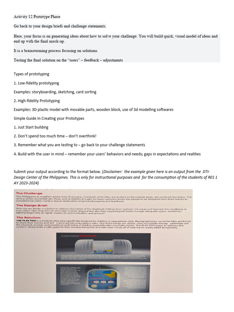 Activity 12 Prototype Phase | PDF