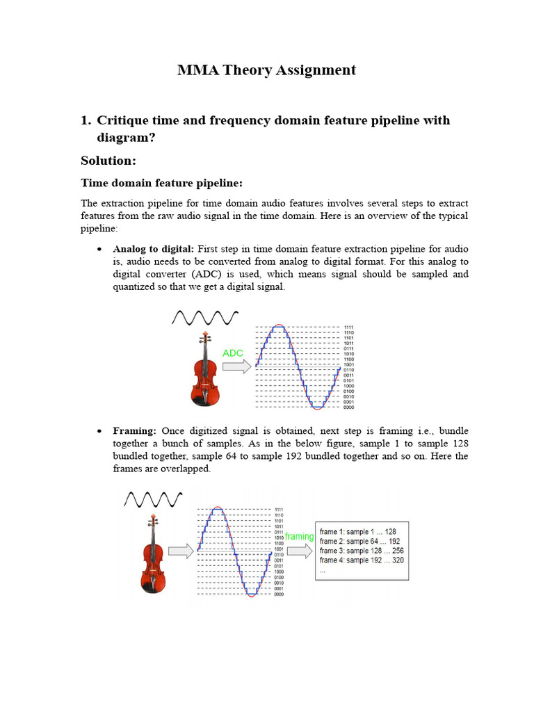 MMA Theory Assignment: 1. Critique Time and Frequency Domain Feature ...