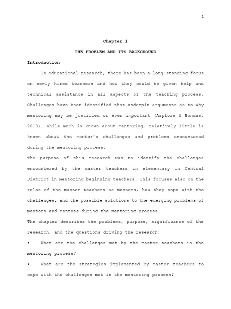 Baby Thesis | PDF | Mentorship | Teachers