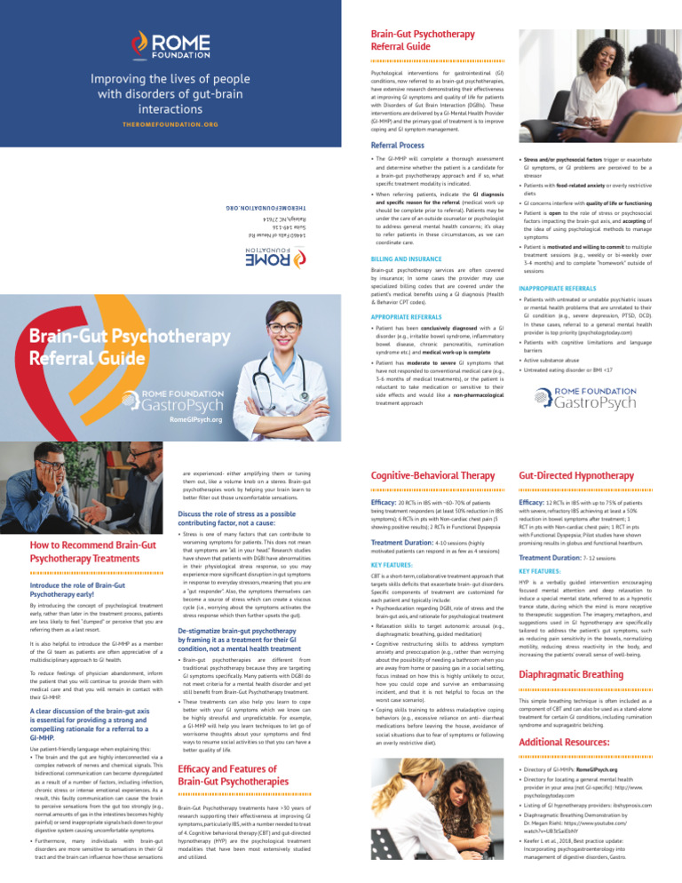 Rome Foundation GI | PDF | Psychotherapy | Clinical Medicine