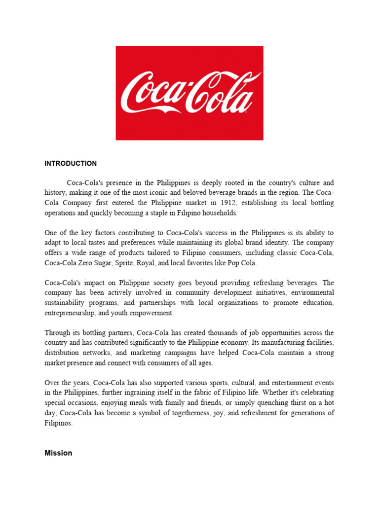 Coca Cola Capstone Draft Fuentes | PDF | Brand | The Coca Cola Company