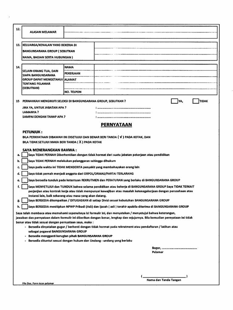 Form Pengisian Biodata Hal. 5 | PDF