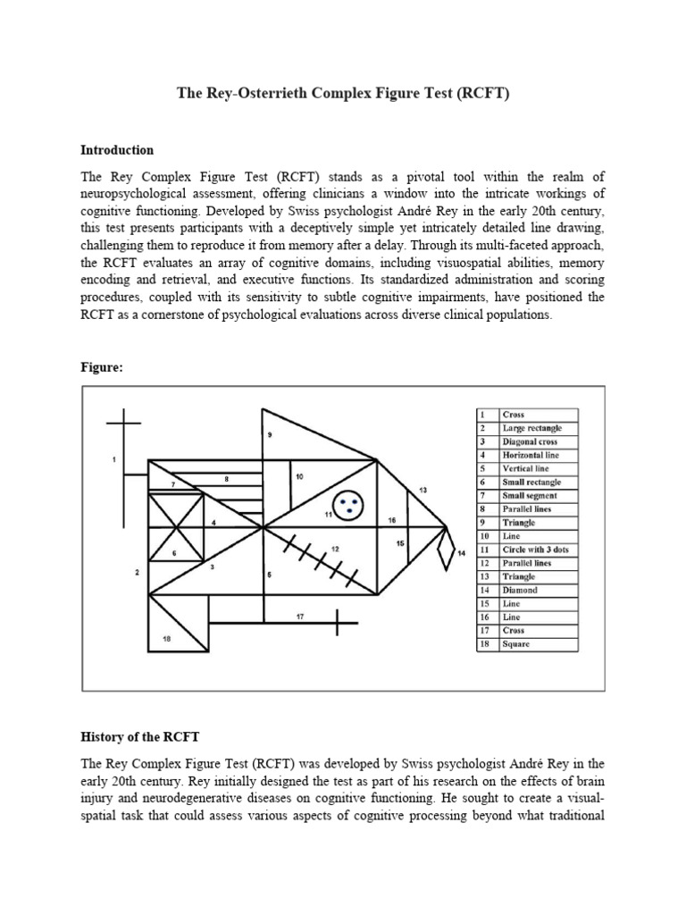 RCFT Writeup | Download Free PDF | Executive Functions | Memory