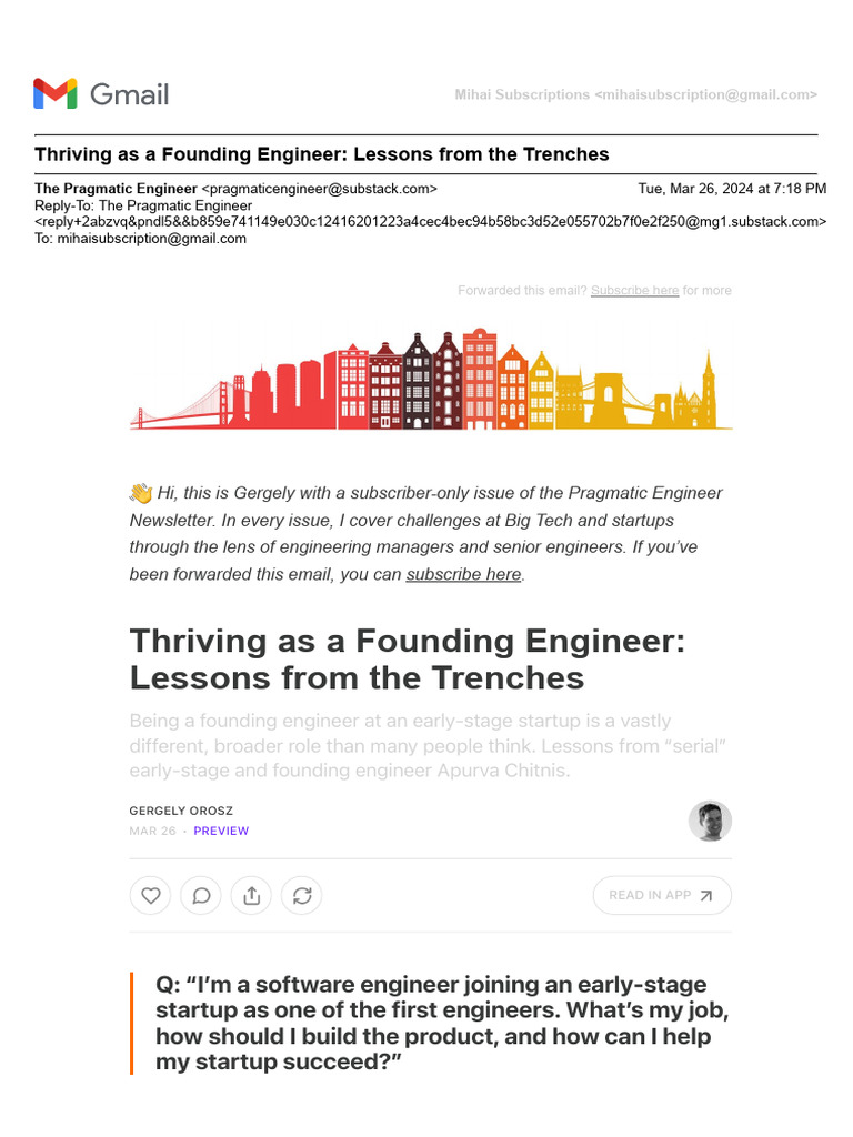 Thriving as a Founding Engineer: Lessons from the Trenches | PDF | Artificial Intelligence ...