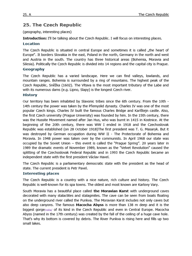 25. The Czech Republic | PDF | Czech Republic | Prague