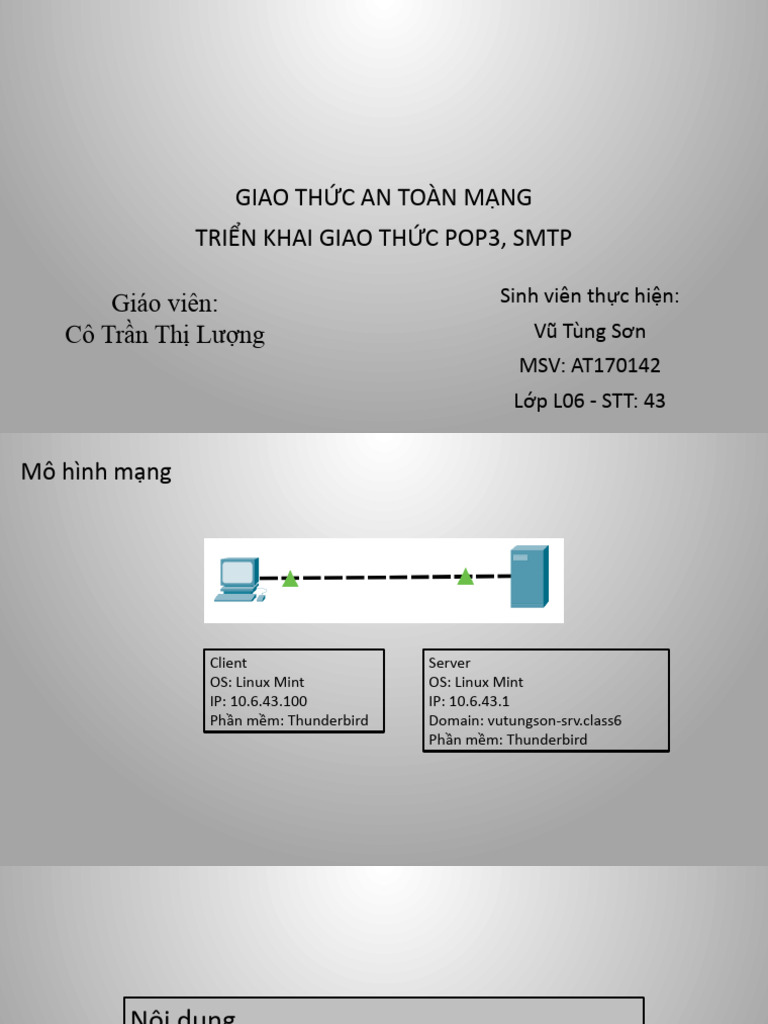 Bài 06. Triển Khai Giao Thức POP3 SMTP | PDF