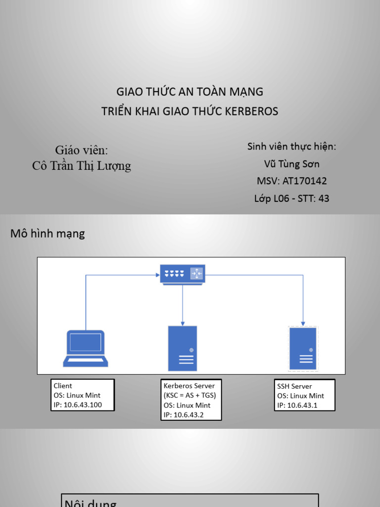 Bài 02. Triển Khai Giao Thức Kerberos | PDF