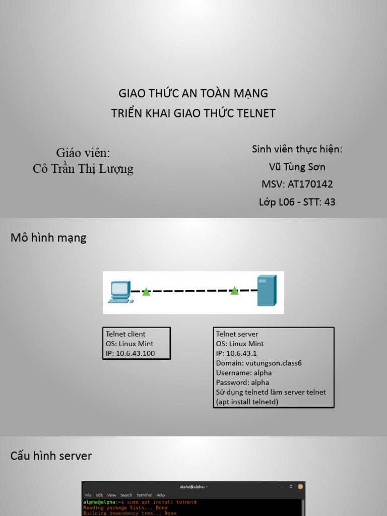 Bài 04. Triển Khai Giao Thức Telnet | PDF