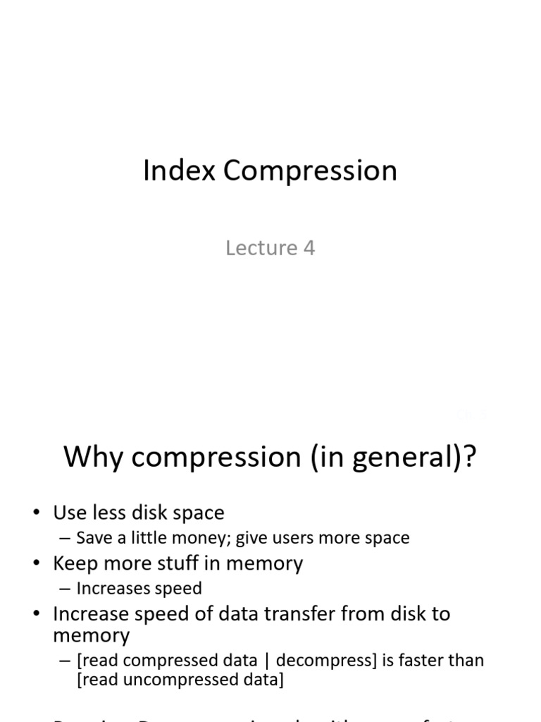 Lecture 4 Index Compression | PDF | Data Compression | Code