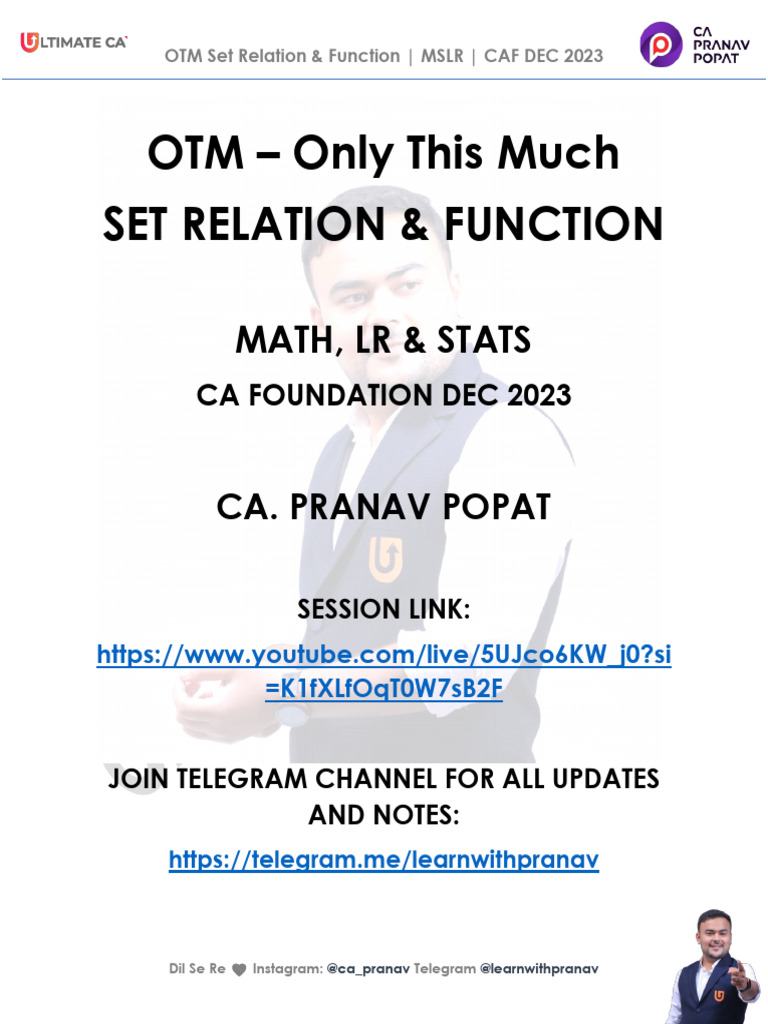 OTM Set Relation Function Dec 23 | PDF | Function (Mathematics) | Set (Mathematics)