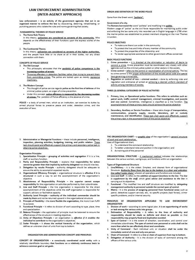 Law Enforcement Administration Guide | PDF | Police | Crimes