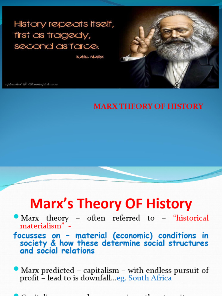 KARL MARX - LECTURE 3 - Theory of History (1) - 1 | PDF | Karl Marx ...