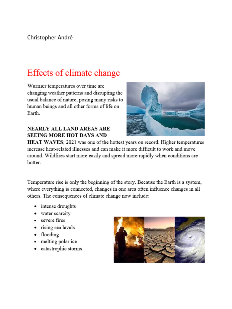 Effects of climate change | PDF