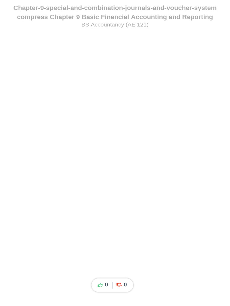 Chapter 9 Special and Combination Journals and Voucher System Compress ...