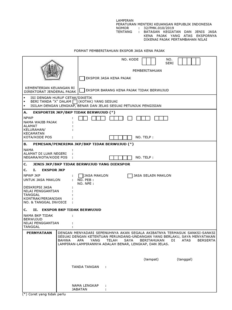Lampiran & Cara Pengisian | PDF