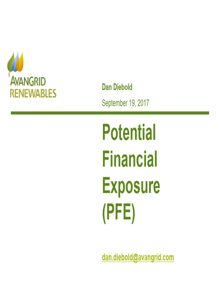 Potential Financial Exposure (PFE) : Dan Diebold | PDF | Futures ...