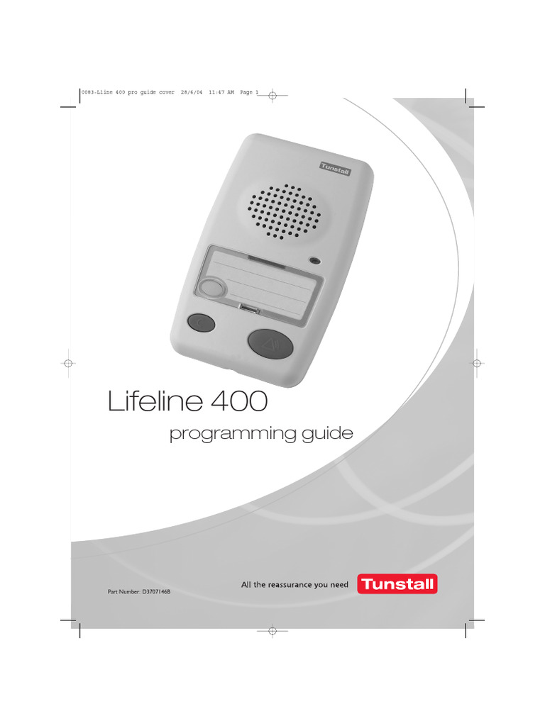 Tunstall Lifeline 400 Programming Guide | PDF | Telephone Number | Parameter (Computer Programming)