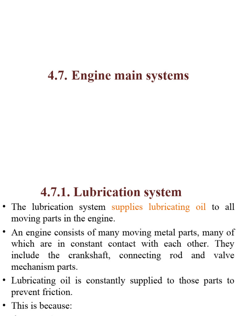 Lubricating System | PDF | Internal Combustion Engine | Motor Oil