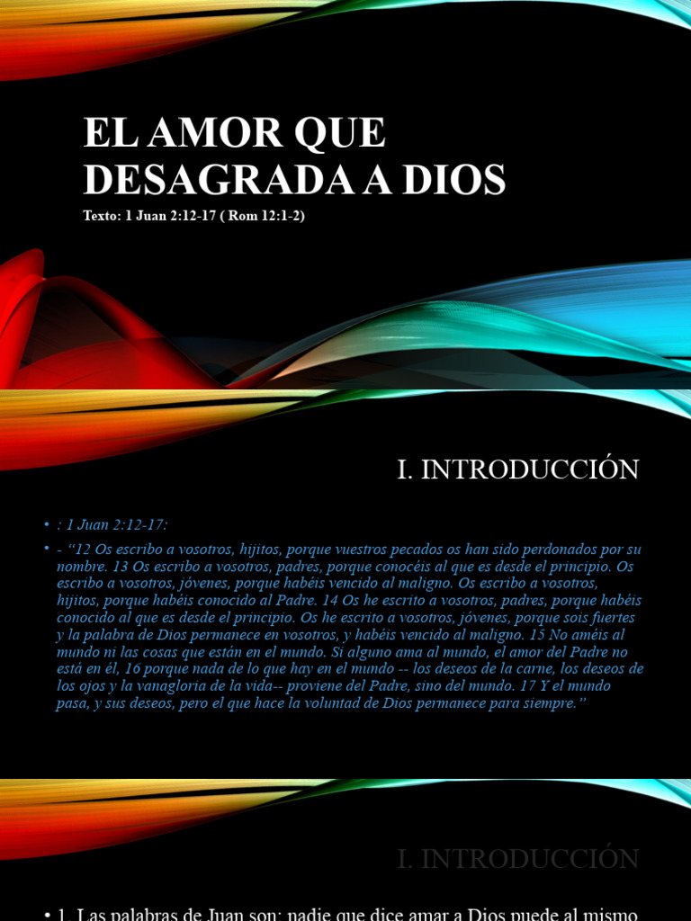 2017 - 10 - 14 - SN - El Amor Que Desagrada A Dios | PDF | Amor | Pecado