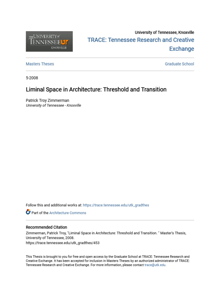 Liminal Space in Architecture Thesis | PDF | Rituals