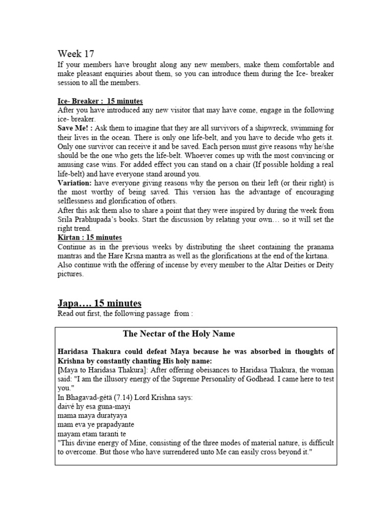 BhaktiVriksha Module 2 Week 17 | PDF | Soul | Krishna