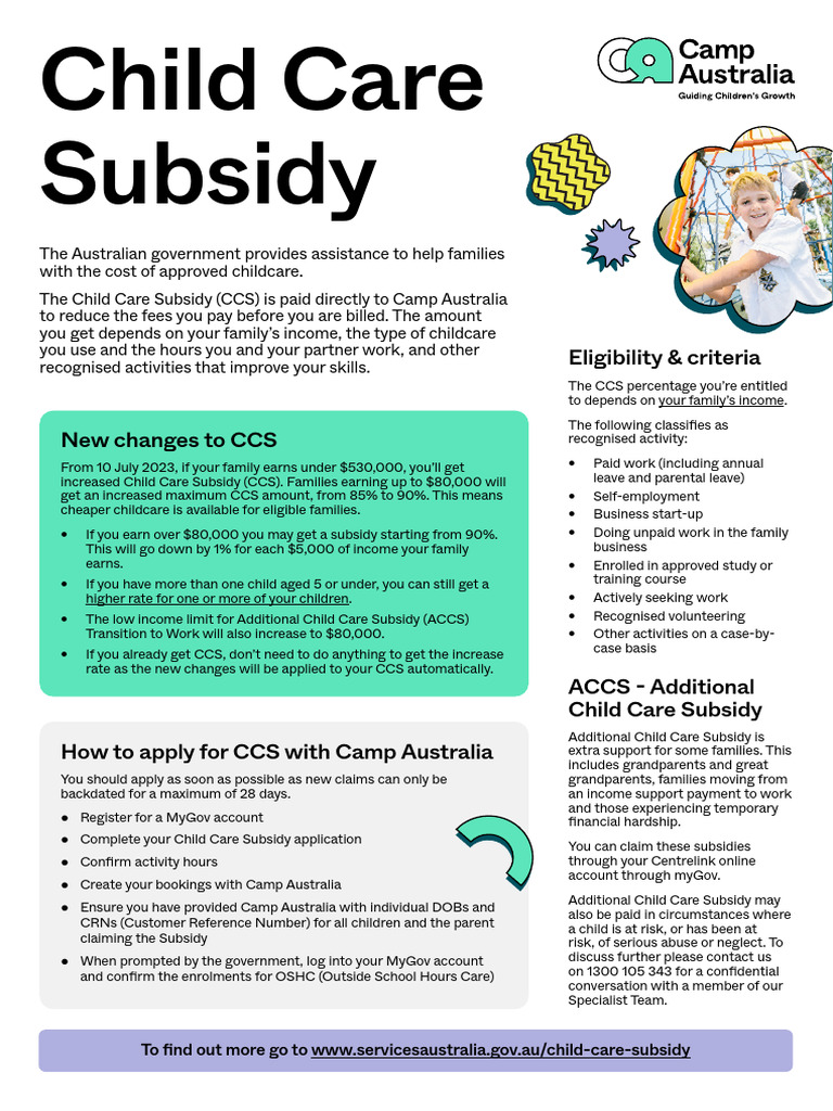 CA_CCS_Flyer | PDF | Child Care | Welfare