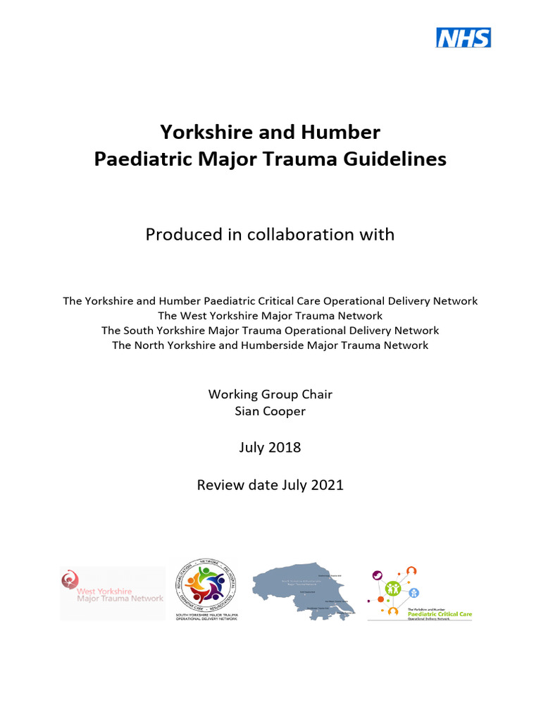 Paediatric Major Trauma Guidelines | PDF | Major Trauma | Traumatic ...
