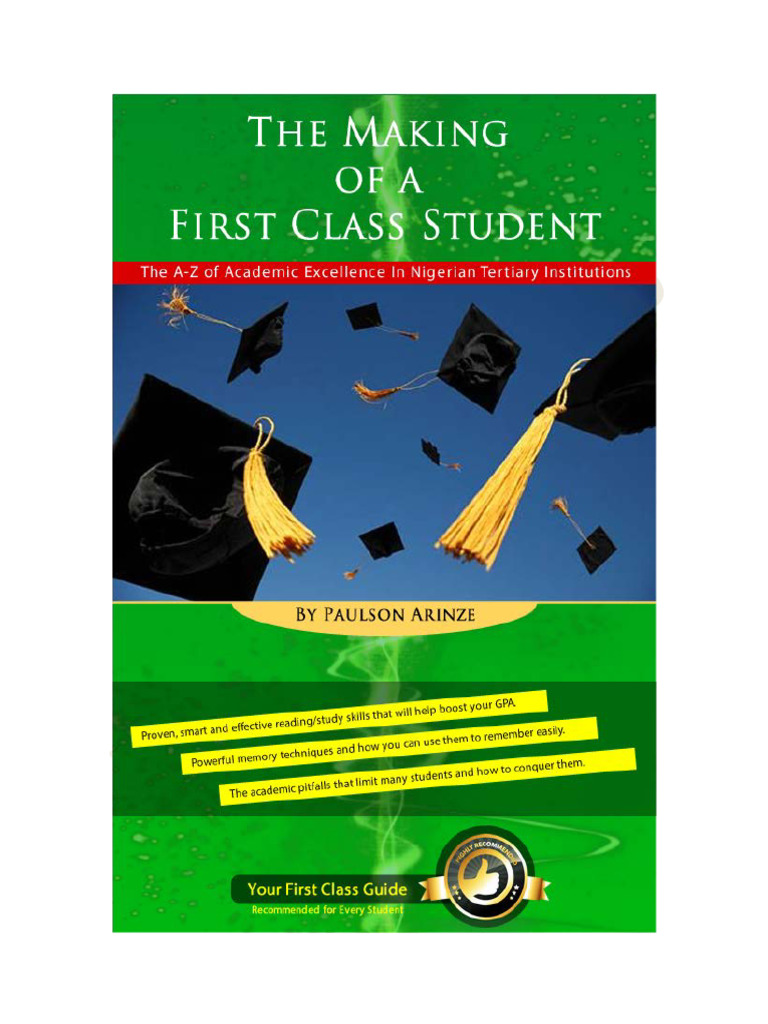 The Making of A First Class Student The Book | PDF | Motivation ...