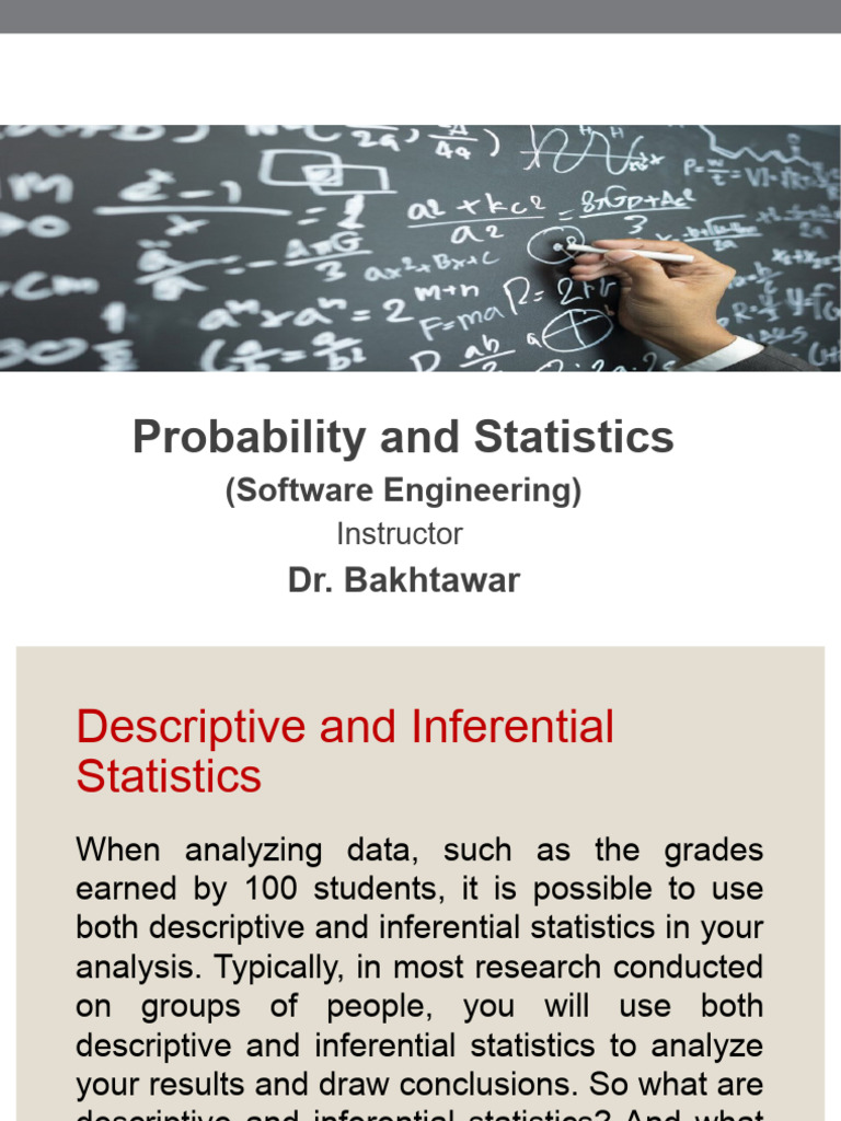 Probability and Statistics | PDF | Statistics | Descriptive Statistics