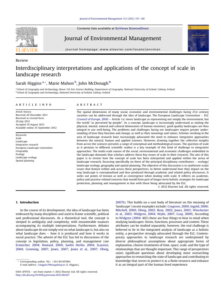 Scale in Landscape Research Review | PDF | Ecology | Geography