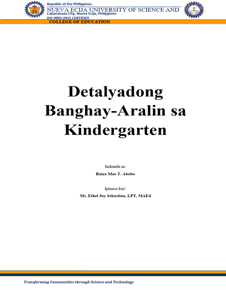 Kindergarten DLP | PDF