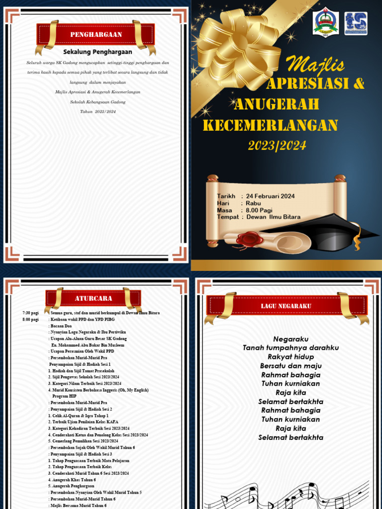 BUKU PROGRAM MAJLIS APRESIASI 20232024 | PDF
