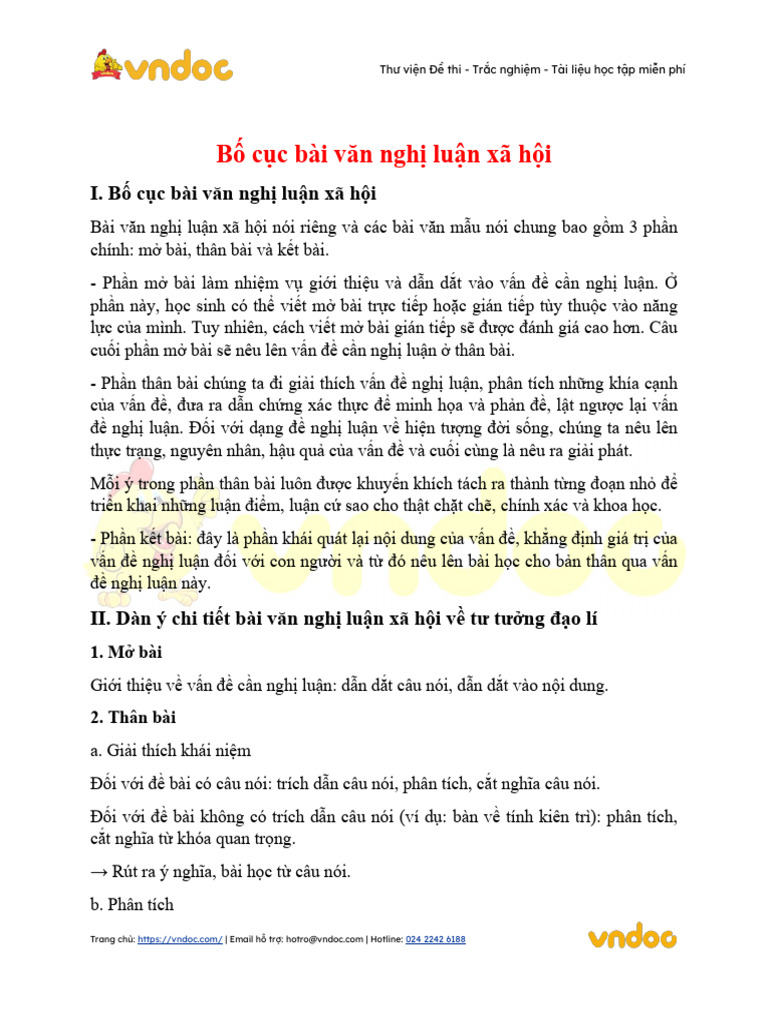 Bo Cuc Bai Van Nghi Luan Xa Hoi | PDF