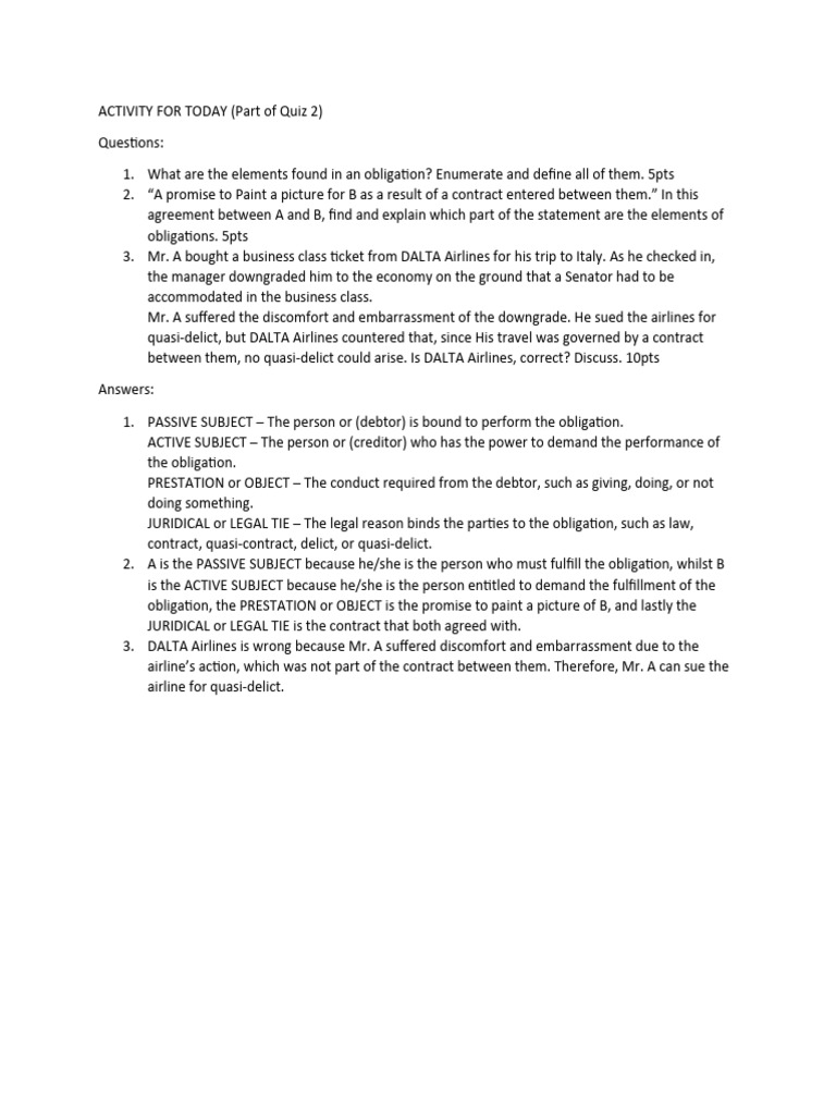 ACTIVITY FOR TODAY (Part of Quiz 2) 1 | PDF