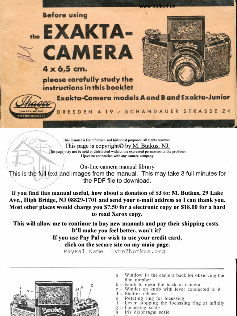 Exakta Cameras | PDF | Imaging | Equipment