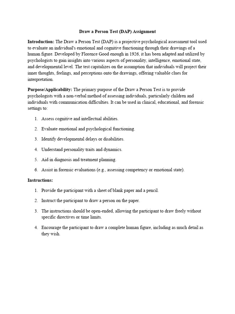 Draw a Person Test | PDF | Psychology | Emotions