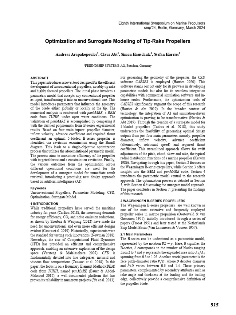 Optimization and Surrogate Modeling of Tip-Rake Propellers | PDF | Computational Fluid Dynamics ...